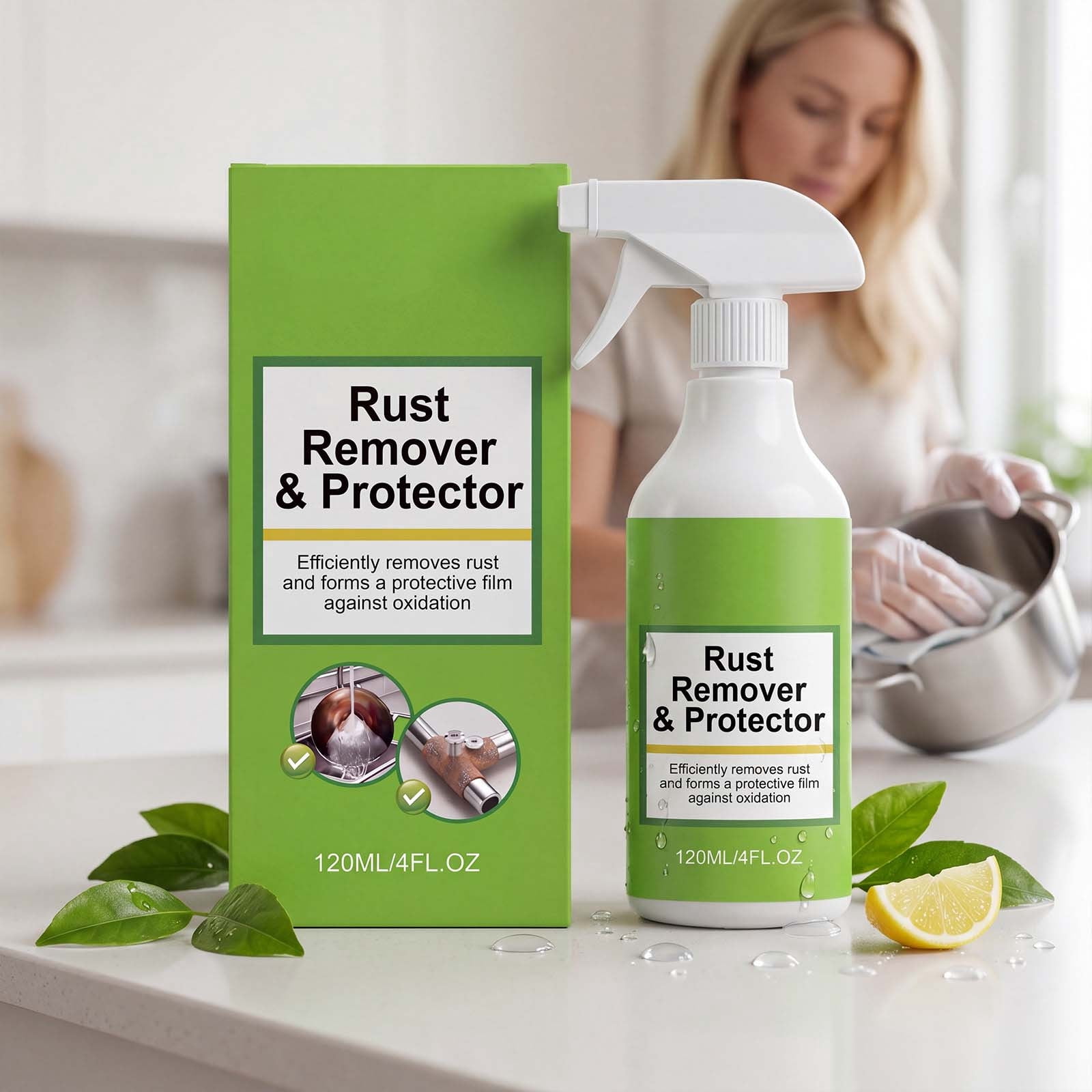 120ml Two-In-One Rust Remover Spray, Rust Protector and Inhibitor, Fast ...