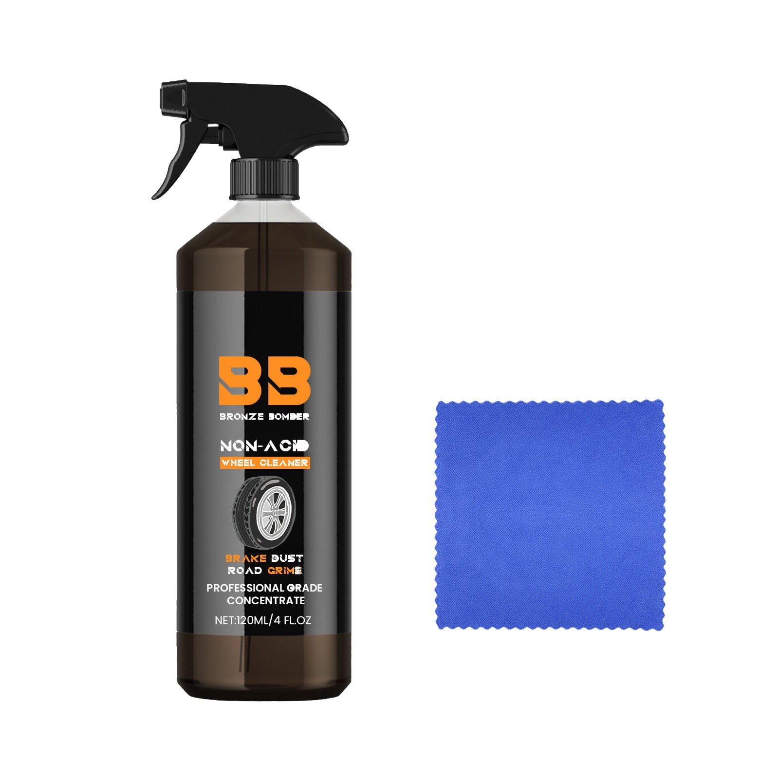 120ml Wheel & Tire Cleaner for Alloy/Painted Rims - pH-Balanced Brake ...