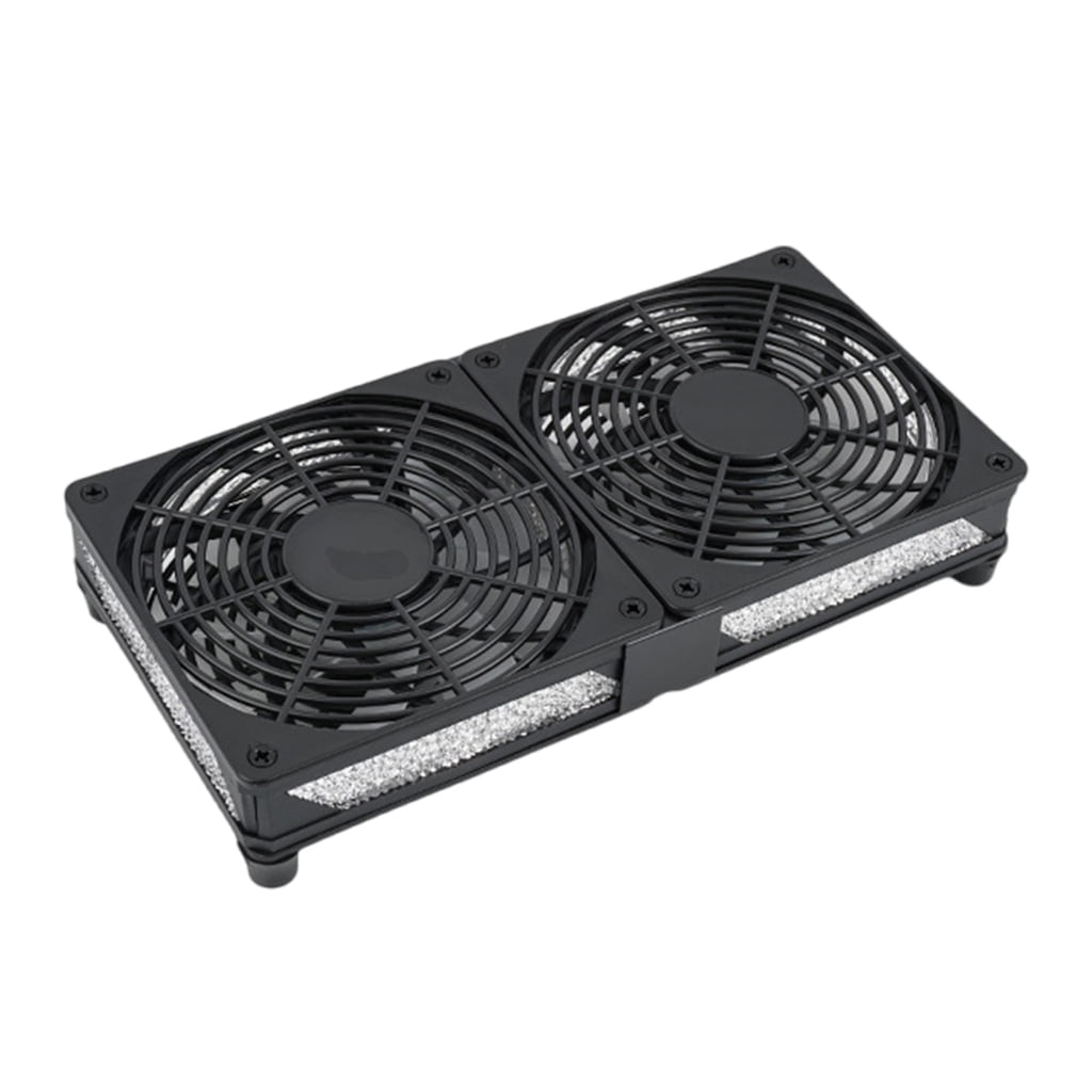 120mm 12V LED Light Cooling Fan LED Light Sync Temperature Control 12cm ...