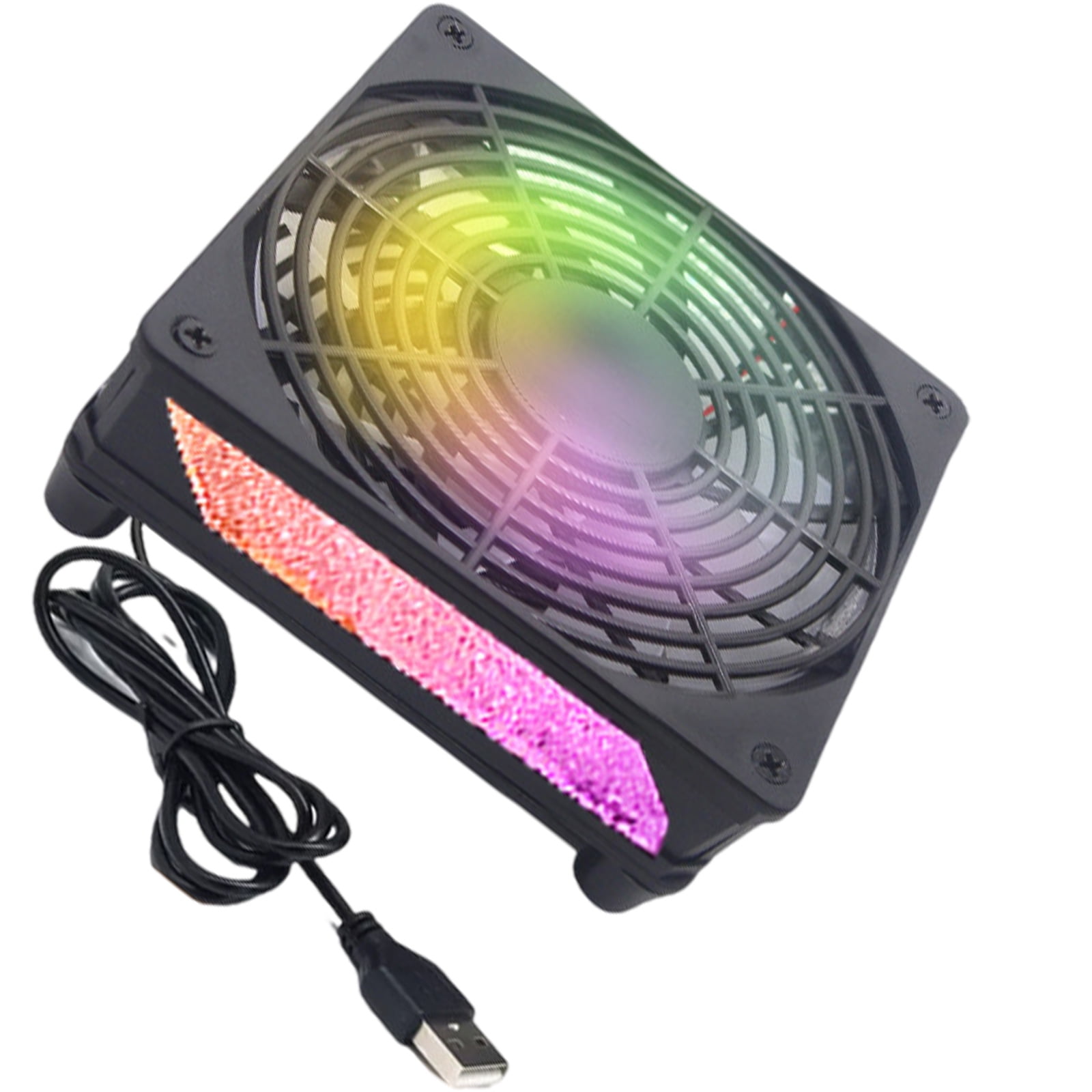 120mm 5V LED Light Cooling Fan LED Light Sync Temperature Control 12cm ...