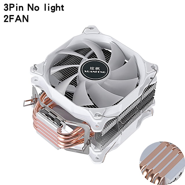120mm PC Radiator Air-cooled 4/6 Tower style Heat Pipe CPU Cooler Fan ...