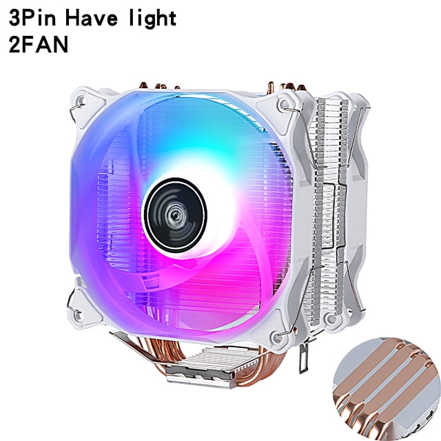 120mm PC Radiator Air-cooled 4/6 Tower style Heat Pipe CPU Cooler Fan ...