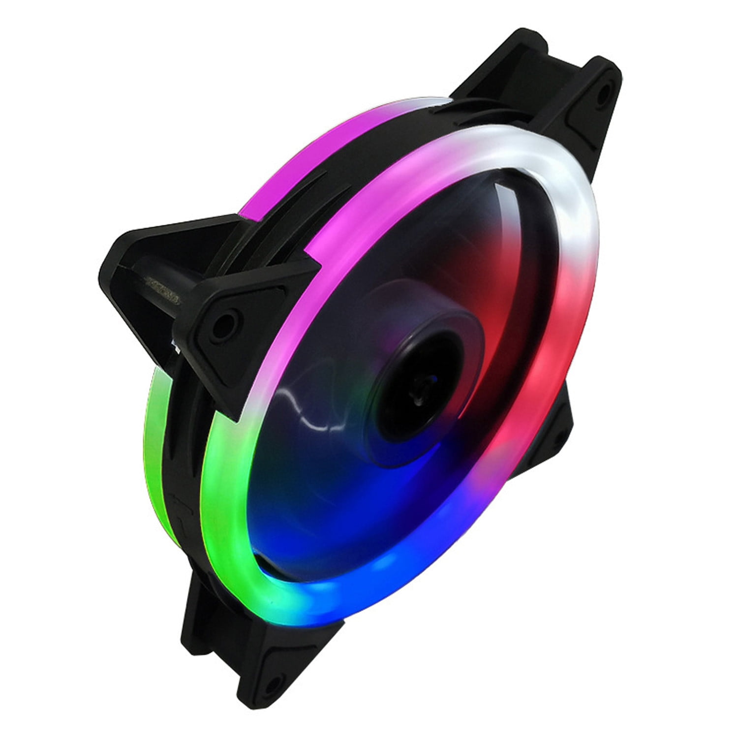 120mm RGB Fan Silent Dual Aperture Fan Desktop PC Case Cooler Fan ...
