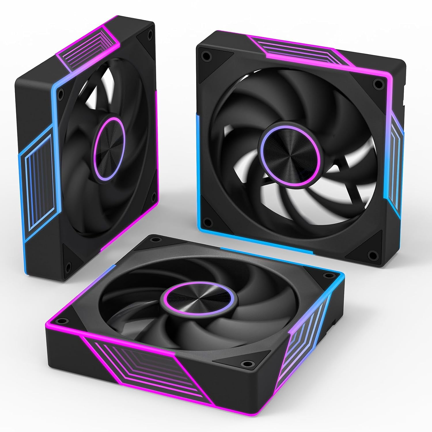 120mm computer case fan, 4-pin, with infinite mirror quiet computer ...