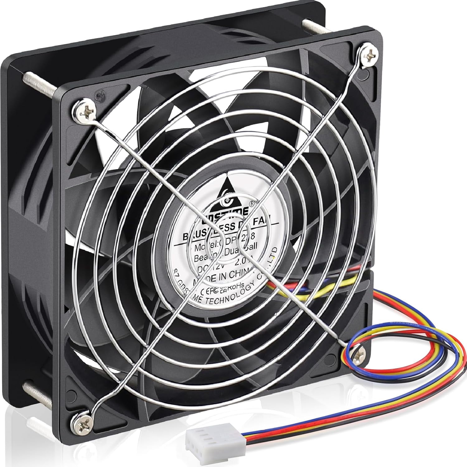 120mm x 38mm 12V PWM Fan 4-Pin, High Static Pressure 120x120x38mm PC ...