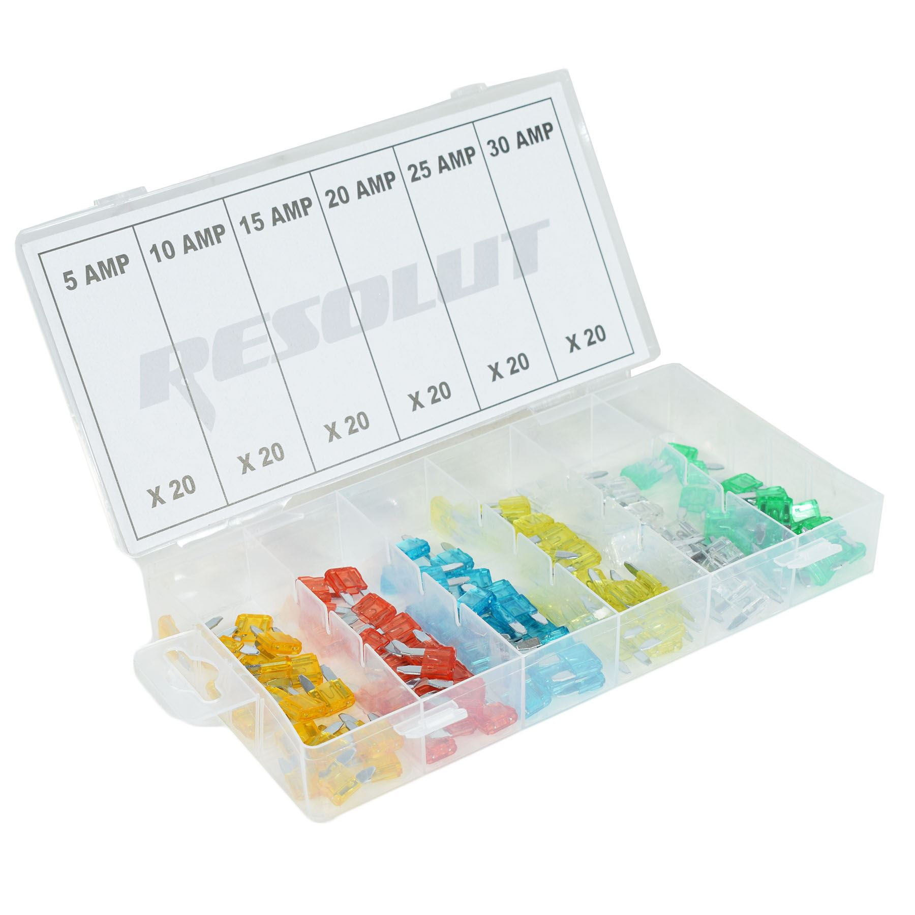 120pc Mini Car Blade Standard Assortment Automotive Auto Fuse Fuses 5 ...