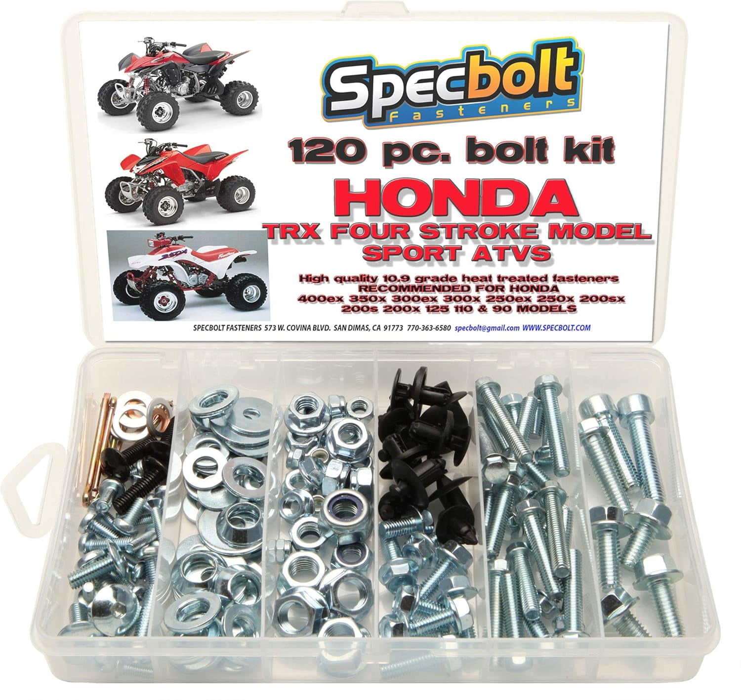 120pc Specbolt Bolt Kit for Maintenance & Restoration fits: Honda 400EX ...