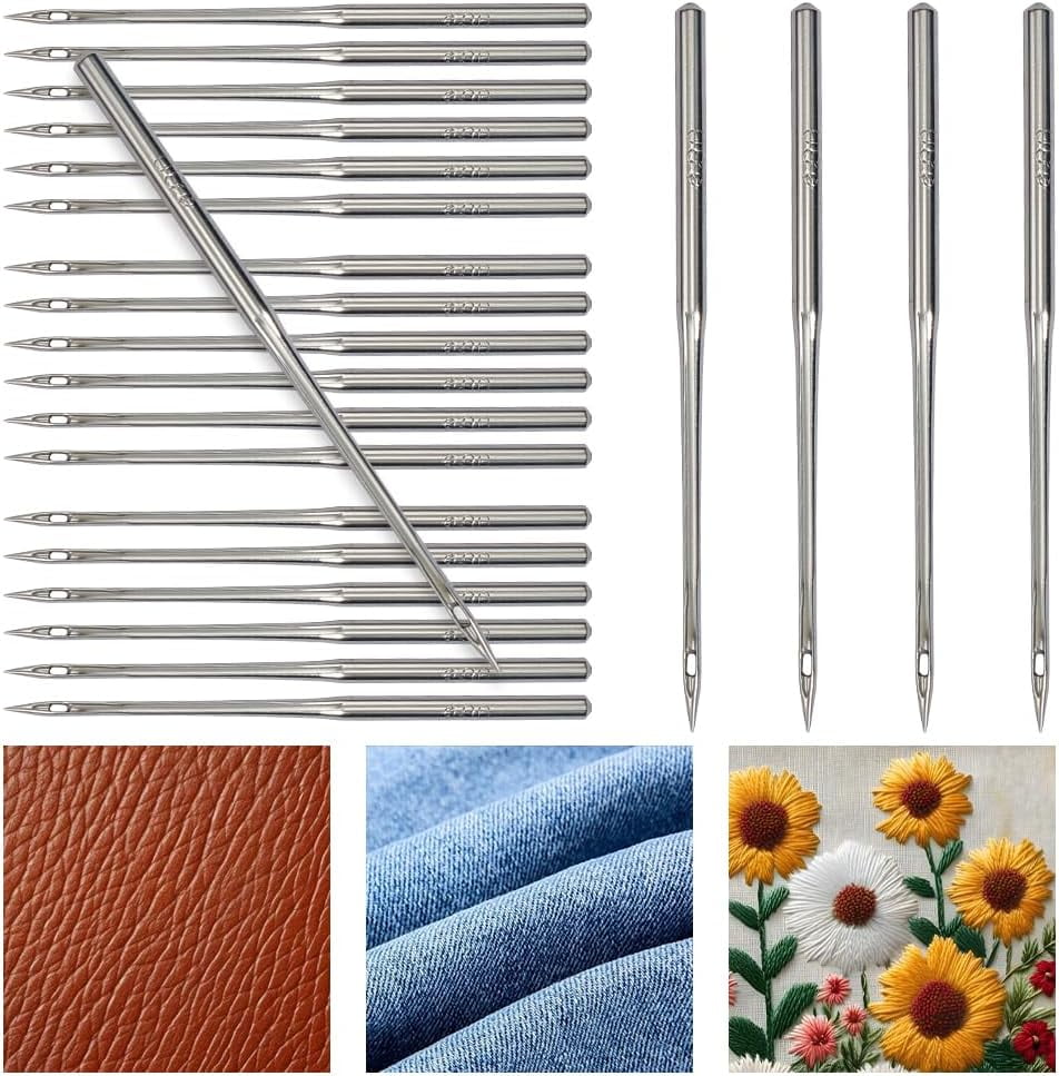 120pcs 110/18 Steel Heavy Duty Sewing Machine Needles Industrial Sewing Machine Needles Sets ...