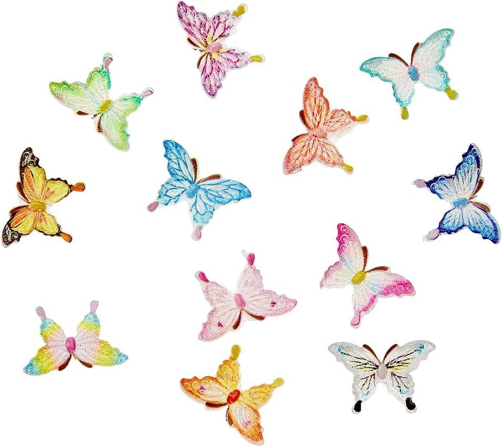 120pcs 12 Colors Mini Butterflies Mini Resin Animals Figurines ...