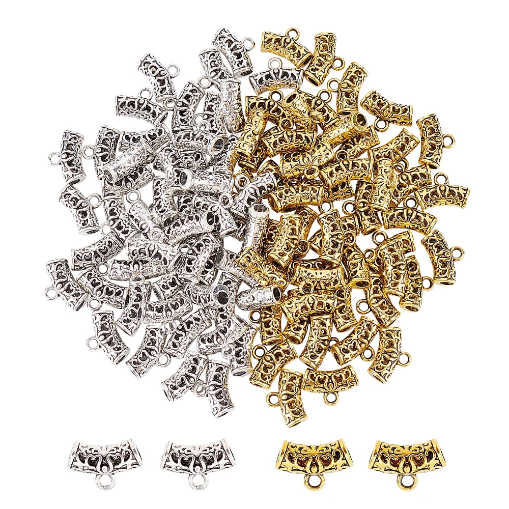 120pcs 3 Sizes Brass Beads Cap Apetalous Tiny Bead Cone End Caps Half ...