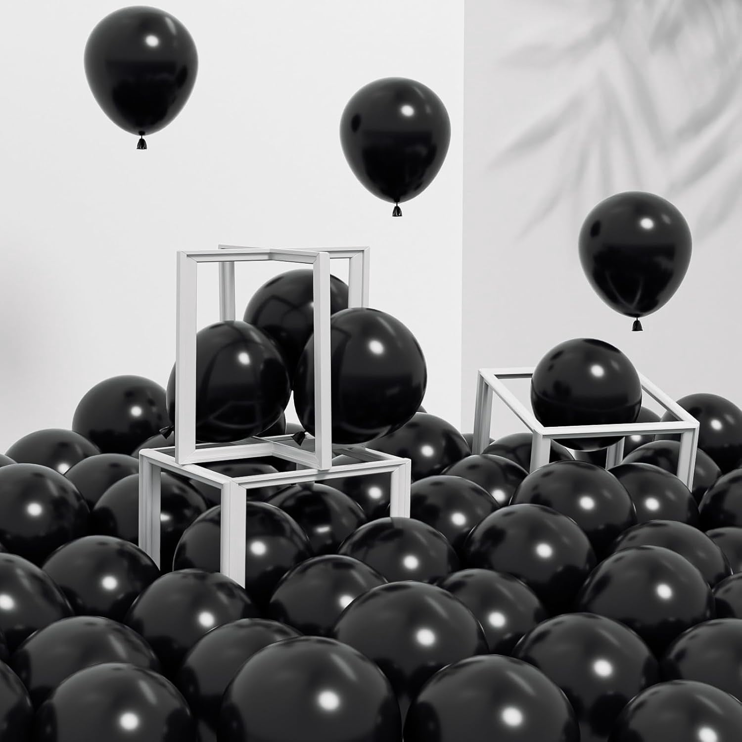 120pcs 5 inch Black Balloons, Small Black Latex Balloons for Graduation ...