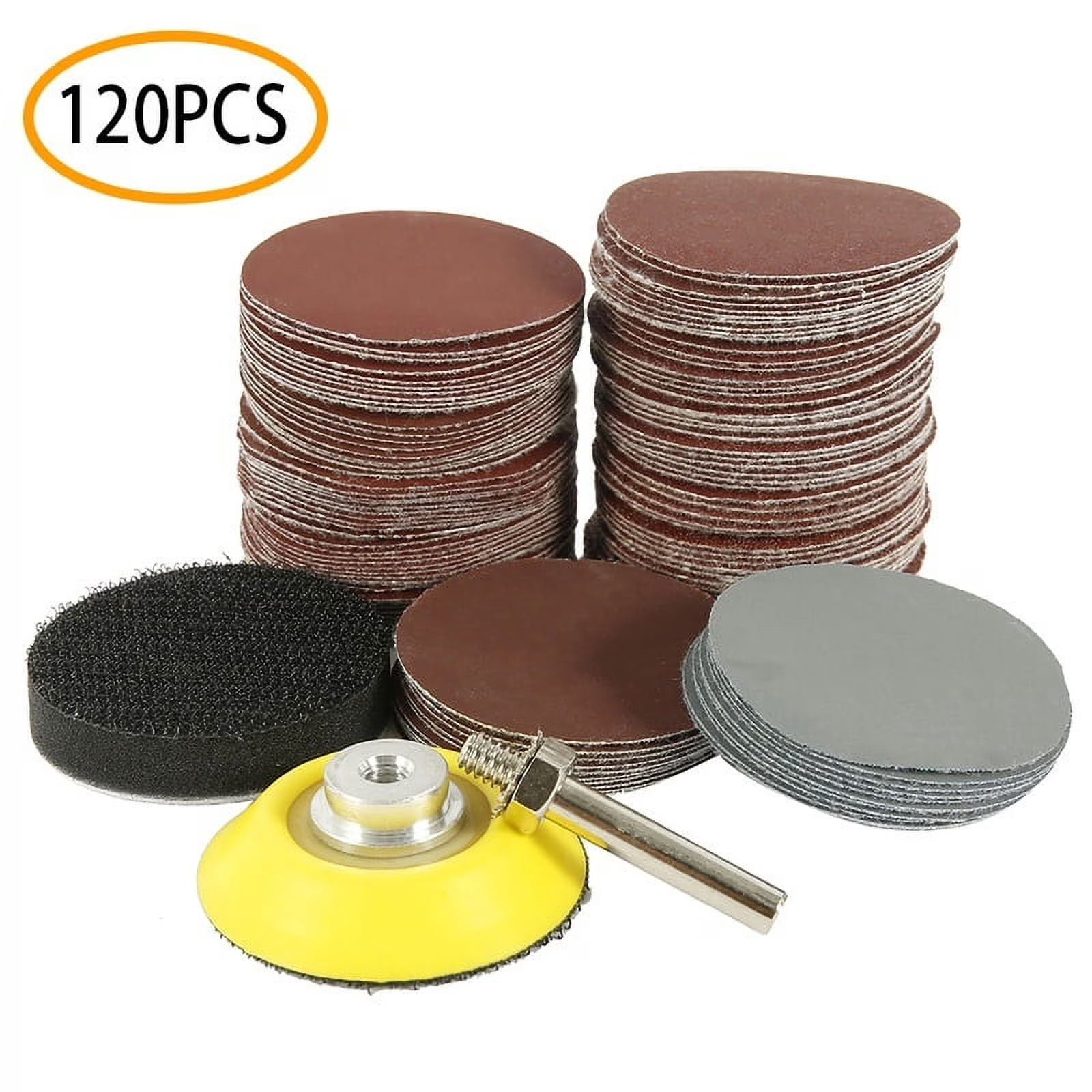 120pcs 60-3000 Grit 2 Inch Sander Disc Sanding Polishing Pad Sandpaper ...