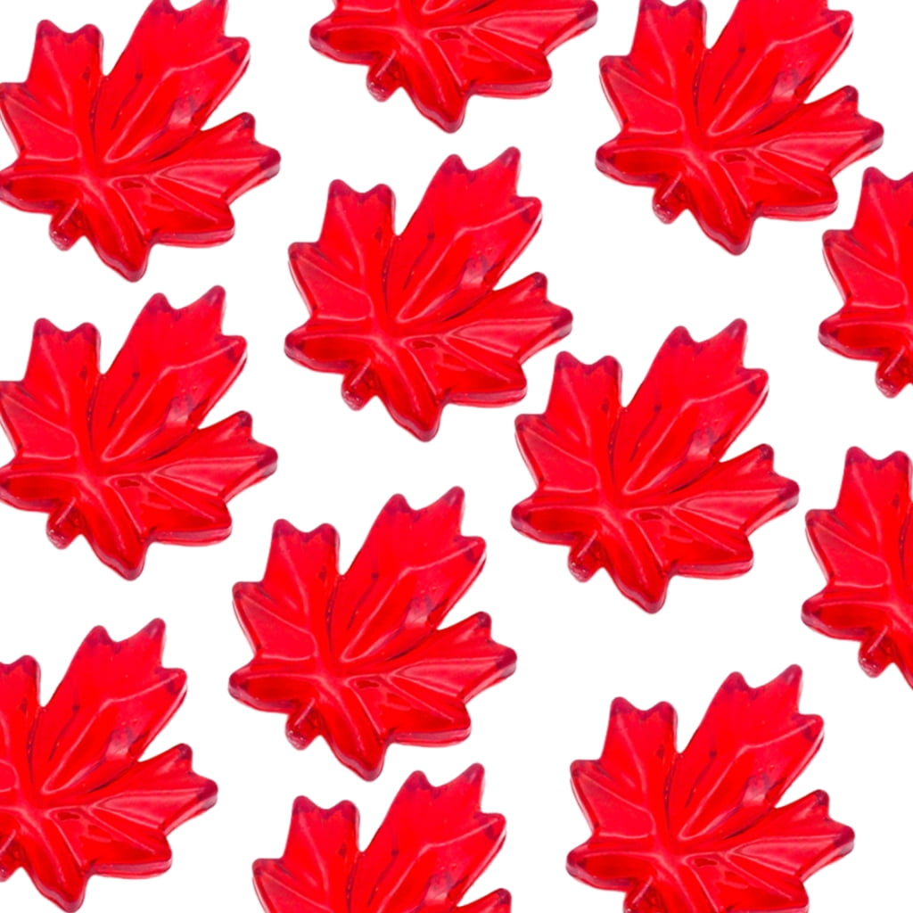 120pcs Acrylic Maple Leaves Scatter for Enhancing Thanksgiving Dinner ...