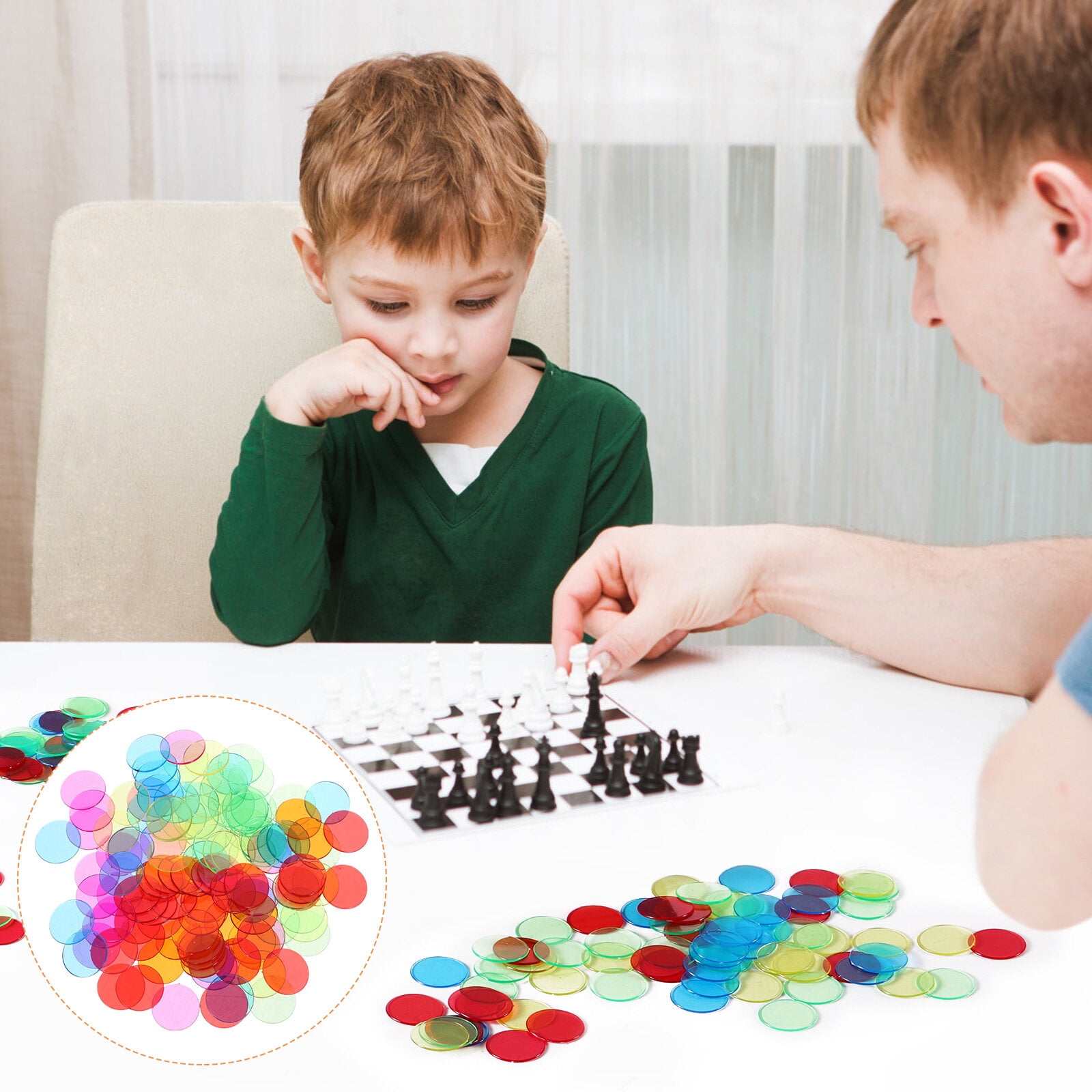 120pcs Bingo Chips Counting Chips Markers Game 19mm ( Assorted Color ...