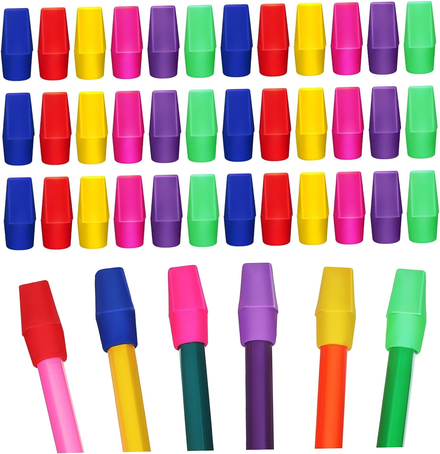 TOSEERY Pencil Cap Erasers Assorted, 120 Count - Walmart.com