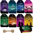 120pcs Christmas Paper Gift Tags Nativity Present Tags with String ...