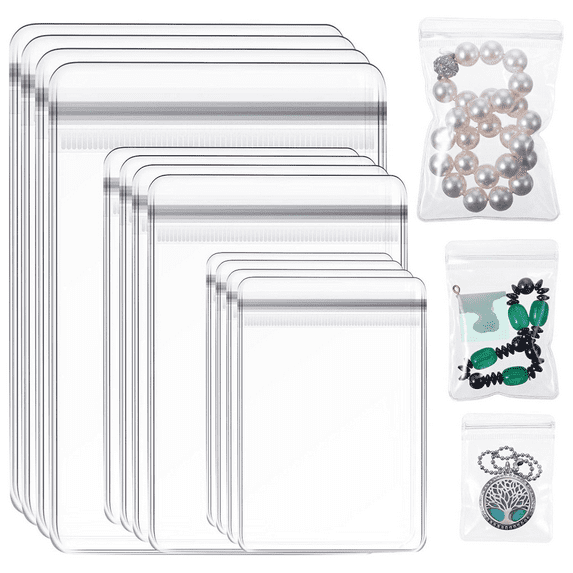 120pcs Clear PVC Jewelry Bags, Plastic Jewelry Storage Pouch ...