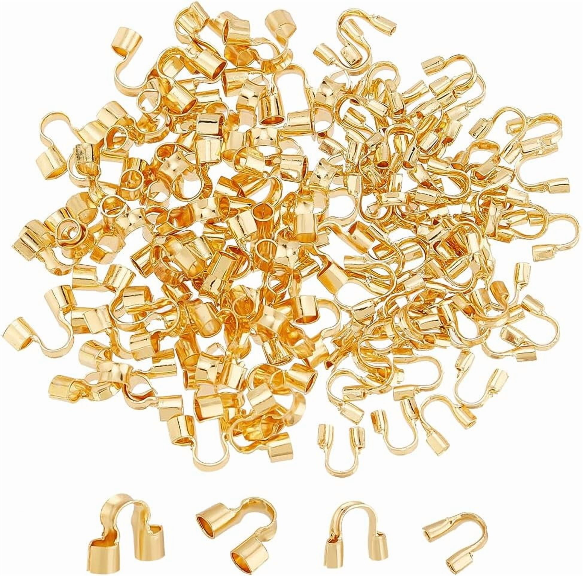 120pcs Gold Wire Guard 14k Gold 2 Size Wire Guardian Tarnish Resistant ...