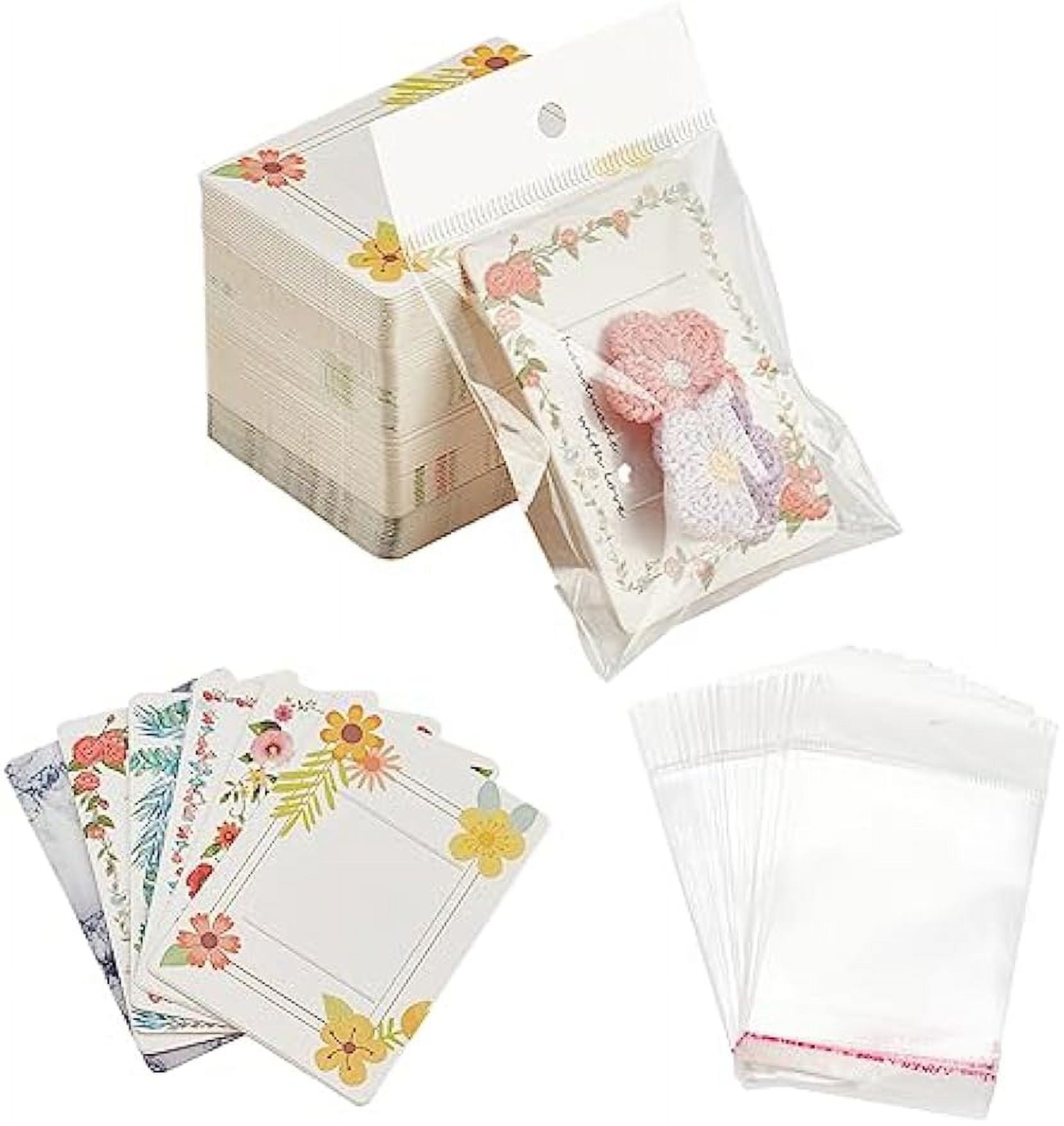 120pcs Hair Clip Display Cards 7 x 5cm Rectangle Kraft Paper Claw Clip ...