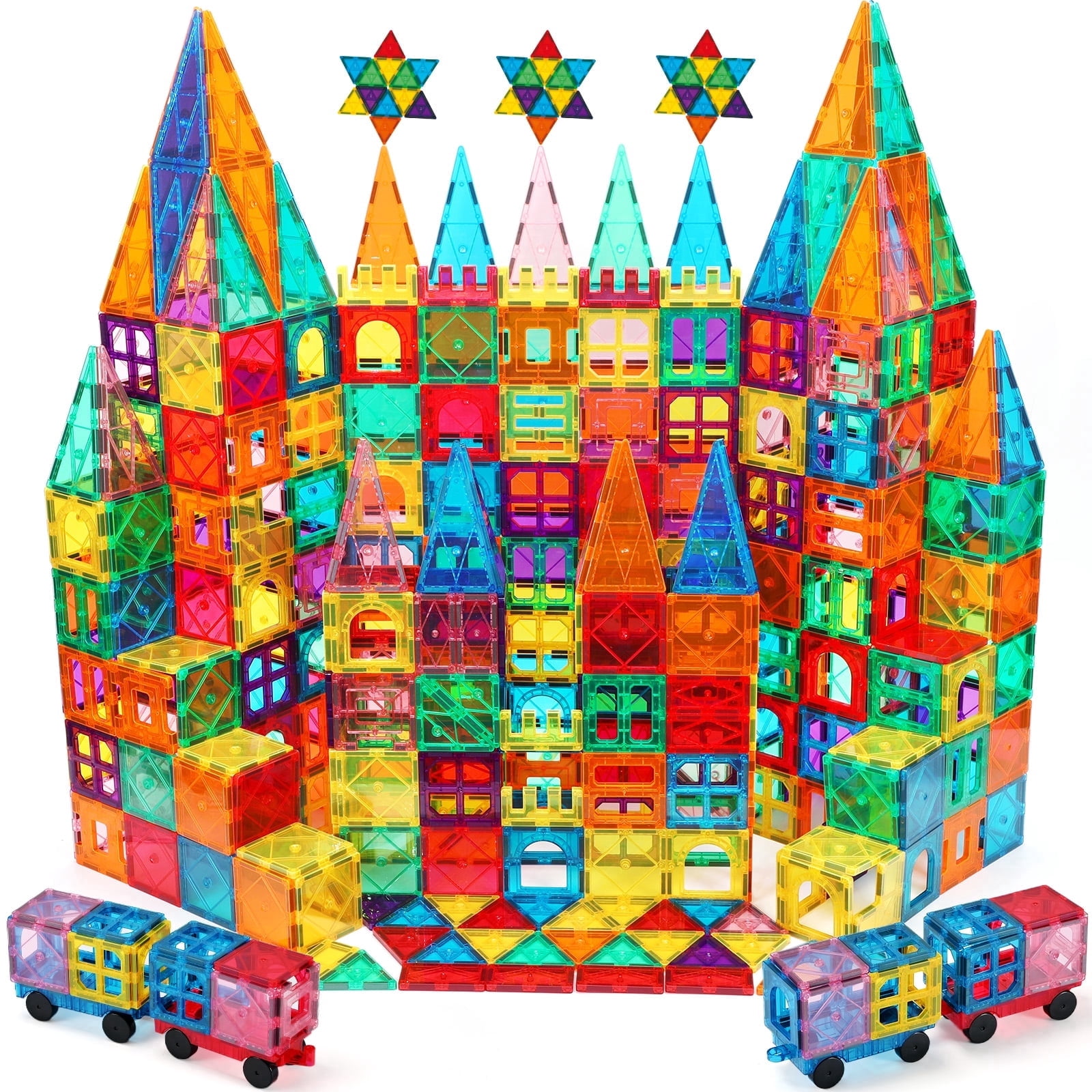 FunMagic Magnetic Tiles for Kids, 120pcs Magnetic Building Blocks, STEM ...