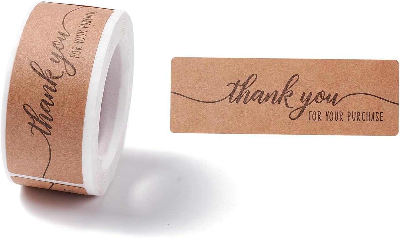 120pcs Rec Thank You Theme Paper Stickers Self Adhesive Roll Sticker ...