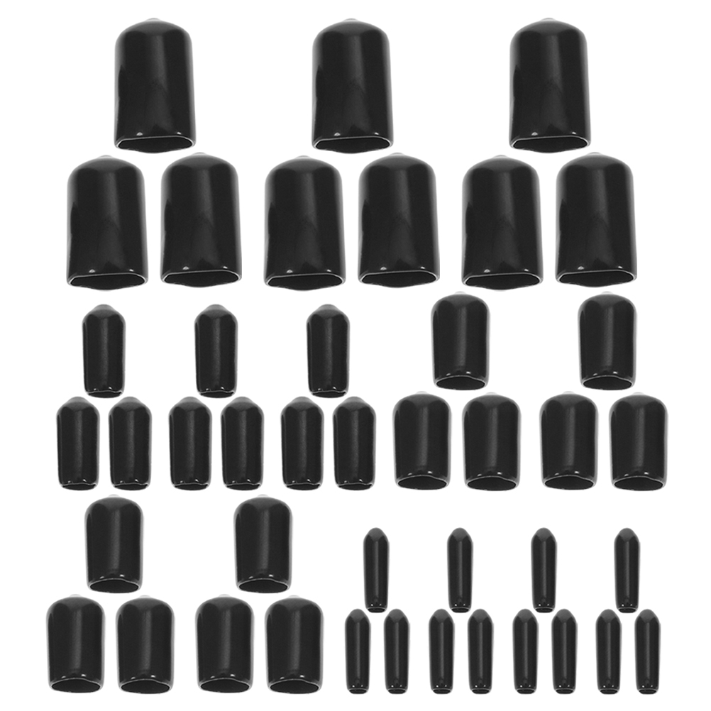120pcs Rubber End Caps Thread Bolt Vinyl Protector Caps Pegboard Hook ...