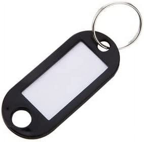 120pcs Tough Plastic Key Tags with with Label Window and Ring Key Tags ...