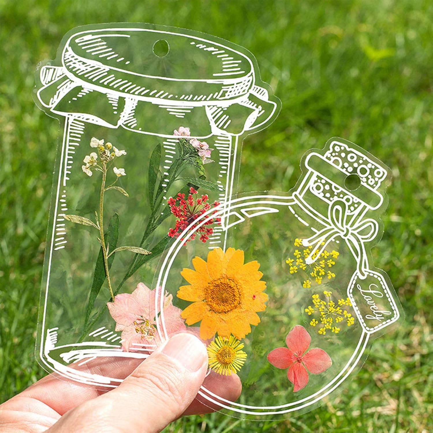 120pcs Transparent Dried Flower Bookmarks – DIY Craft Kit, Thousand ...