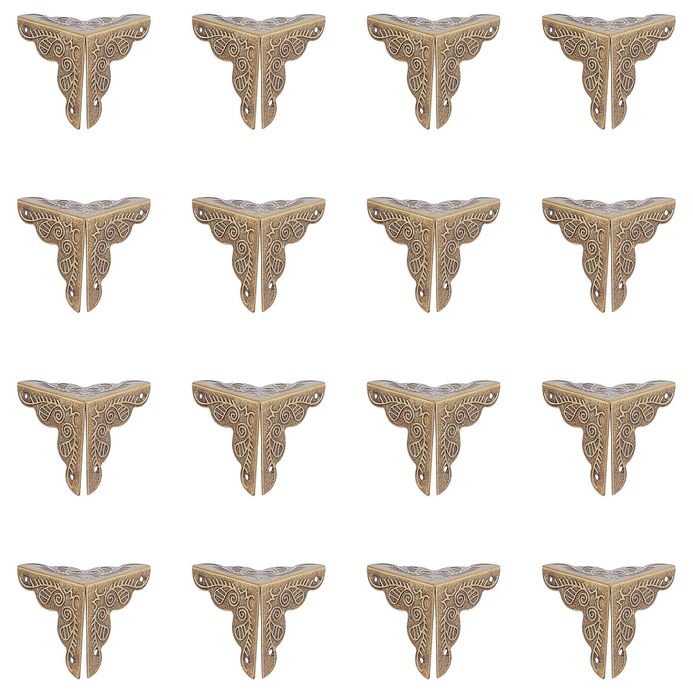 120pcs Triangle Iron Box Corner Protectors Decorative Corner Protector ...