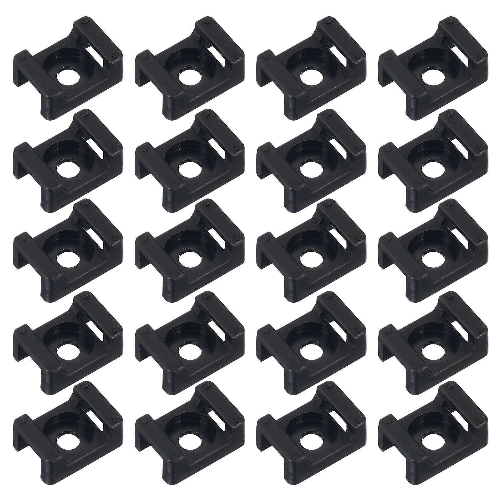 120pcs Wire Cable Tie Mount Saddle Tie Mount Screw Fix Seat Fastener ...