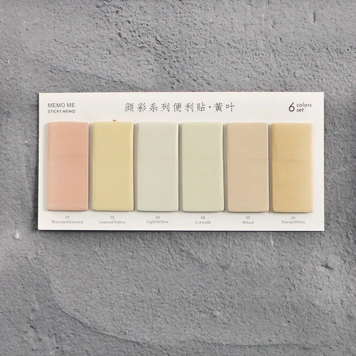 120pcs/lot 6 Colors Gradual Change Rectangle Memo Pad Sticky Notes ...