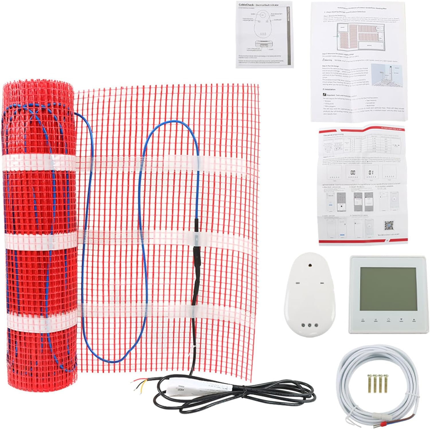 120v Electric Under Floor Heating System 30 Sqft Floor Heat Mat Kit ...