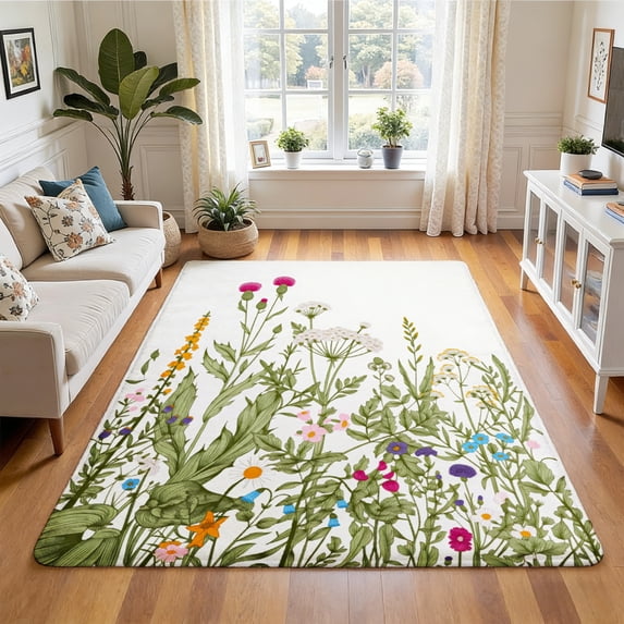 120x180cm Oversized Flannel Area Rug Non Slip Backing Soft Warm Plush ...