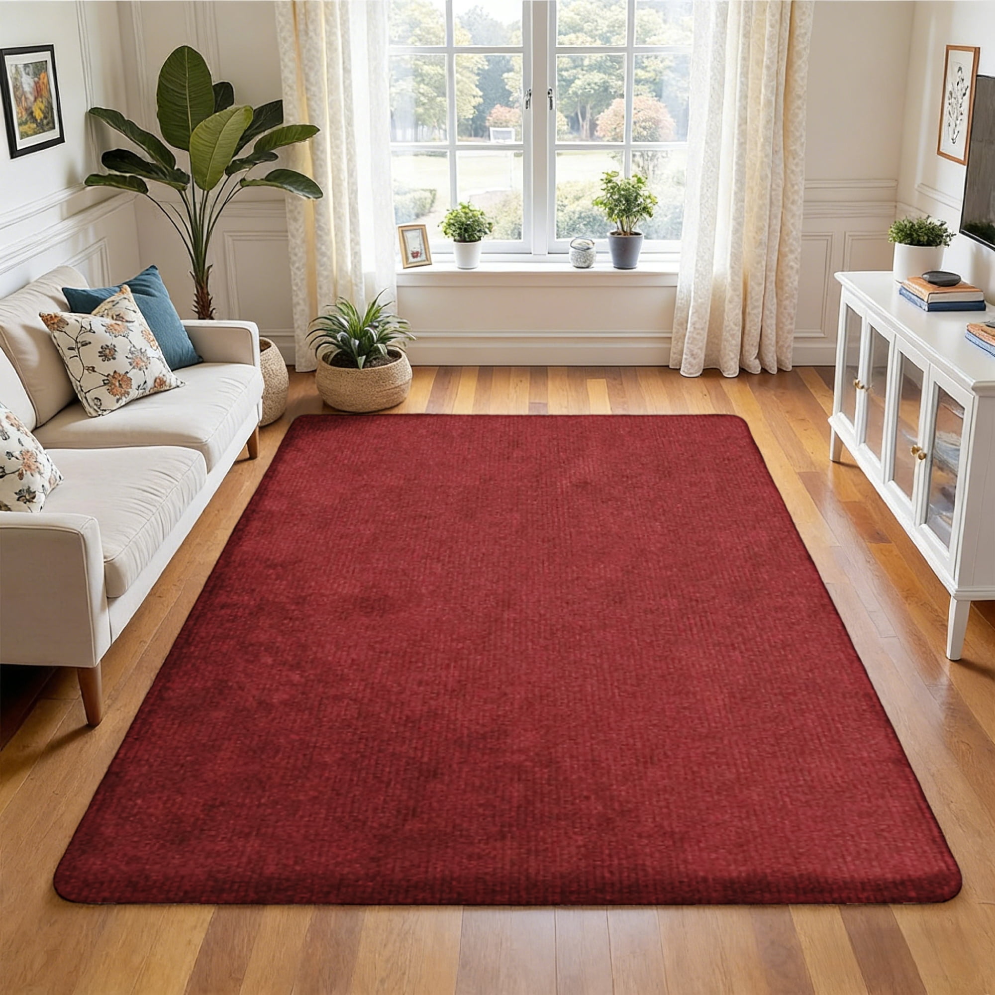 120x180cm Oversized Flannel Area Rug Non Slip Backing Soft Warm Plush ...