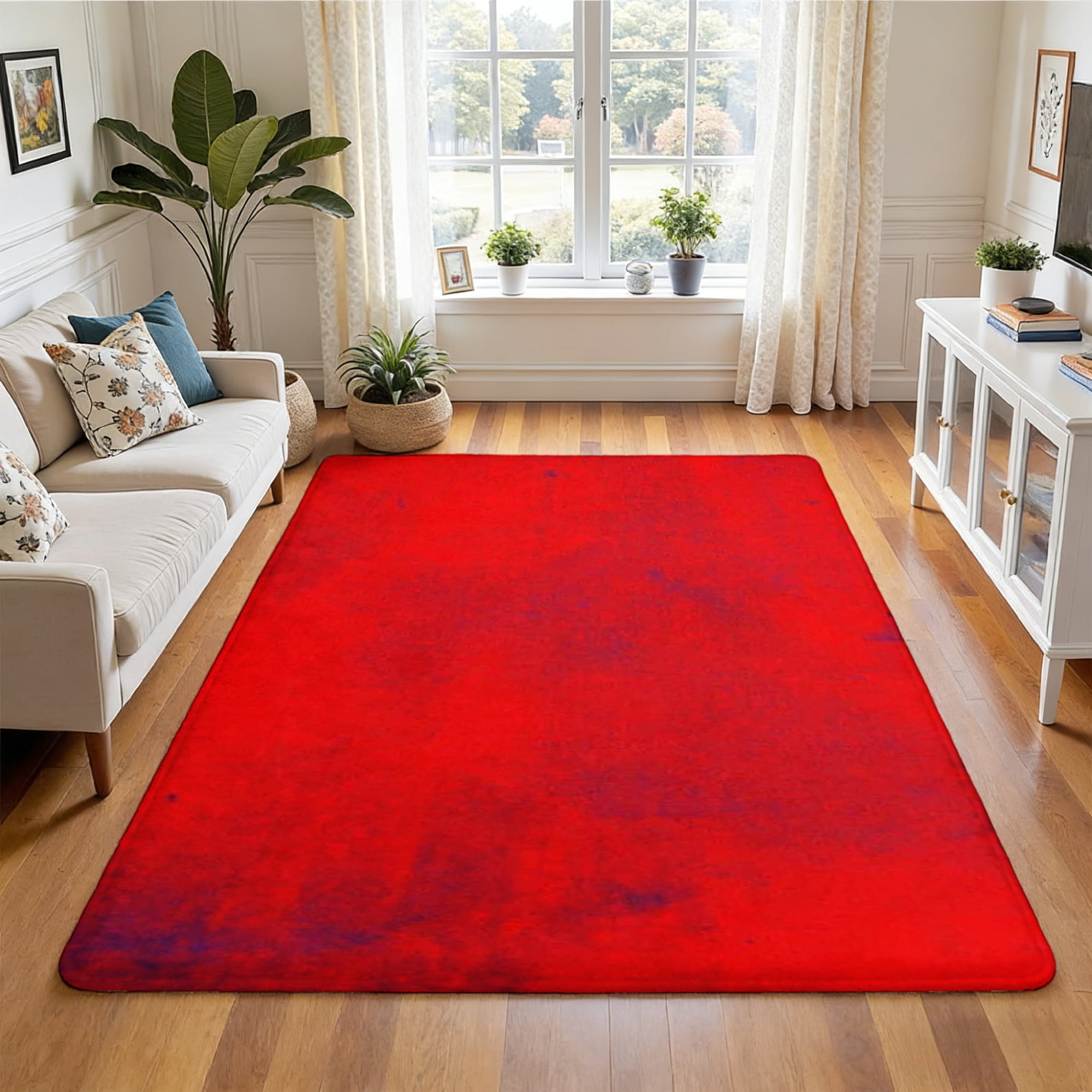 120x180cm Oversized Flannel Area Rug Non Slip Backing Soft Warm Plush ...