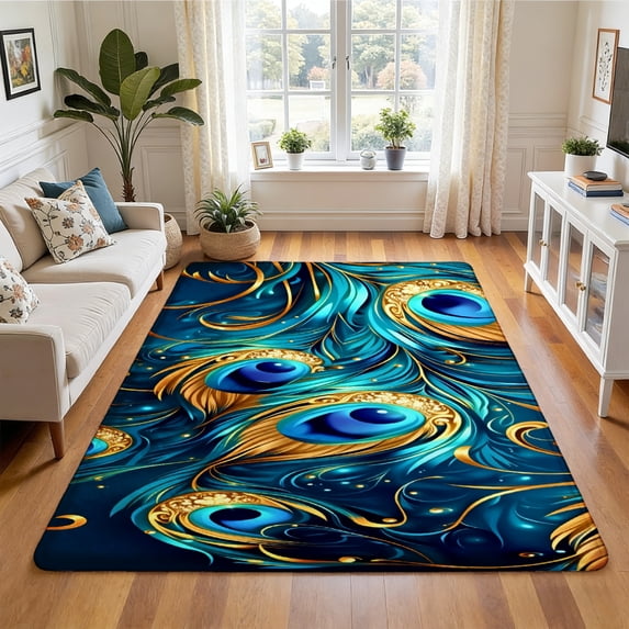 120x180cm Oversized Flannel Area Rug Non Slip Backing Soft Warm Plush ...