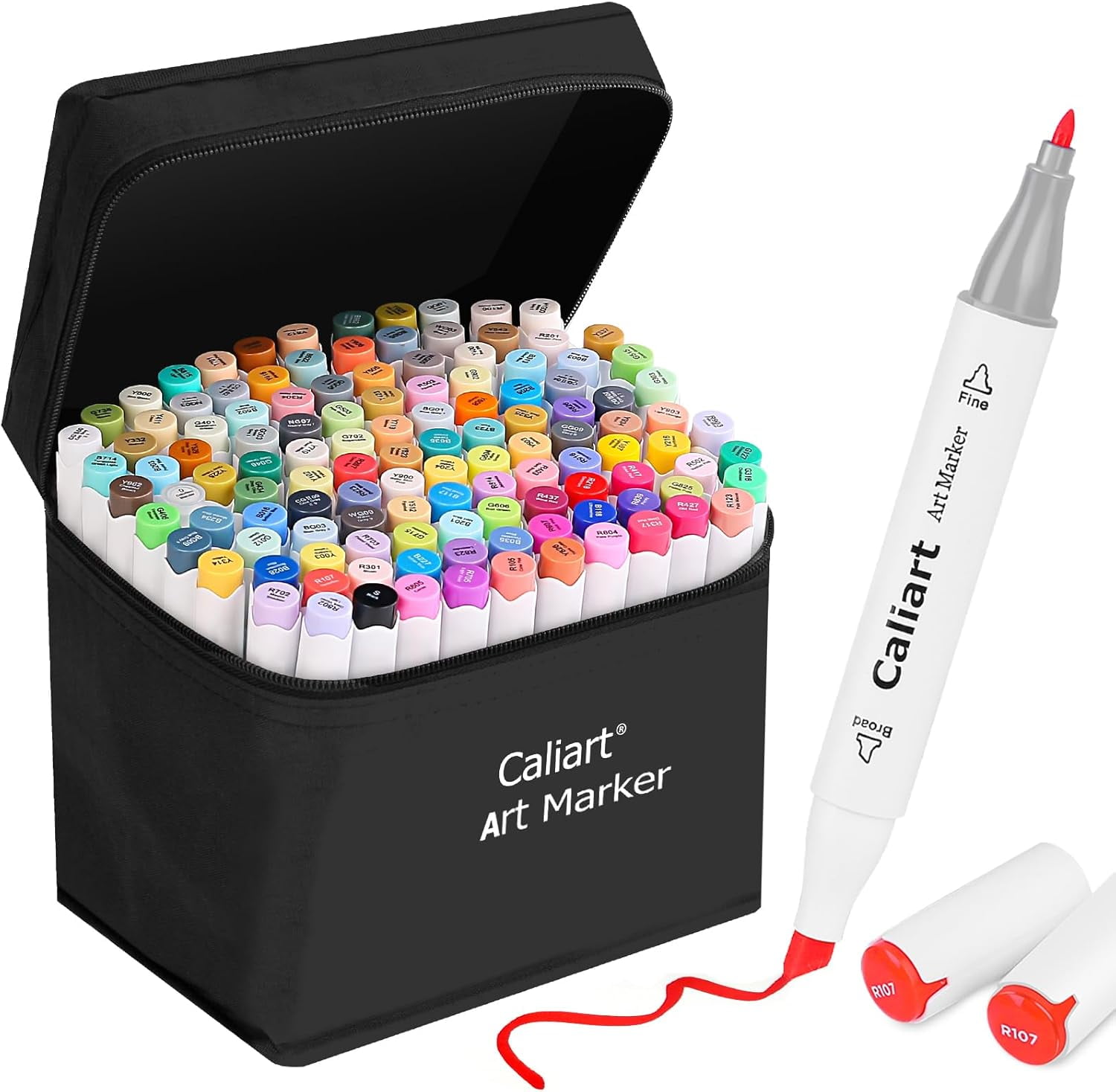 121 Colors Alcohol Based Markers, Dual Tip Art Marker Set Chisel & Fine ...
