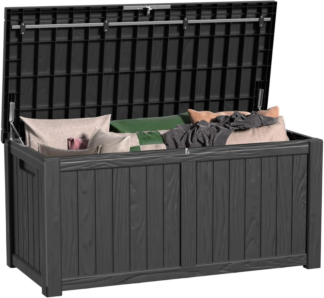 121 Gallon Outdoor Deck Box,Storage Lockable Waterproof Patio Furniture ...
