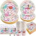 121 PCS Pool Party Decorations - Summer Beach Party Tableware Set for ...