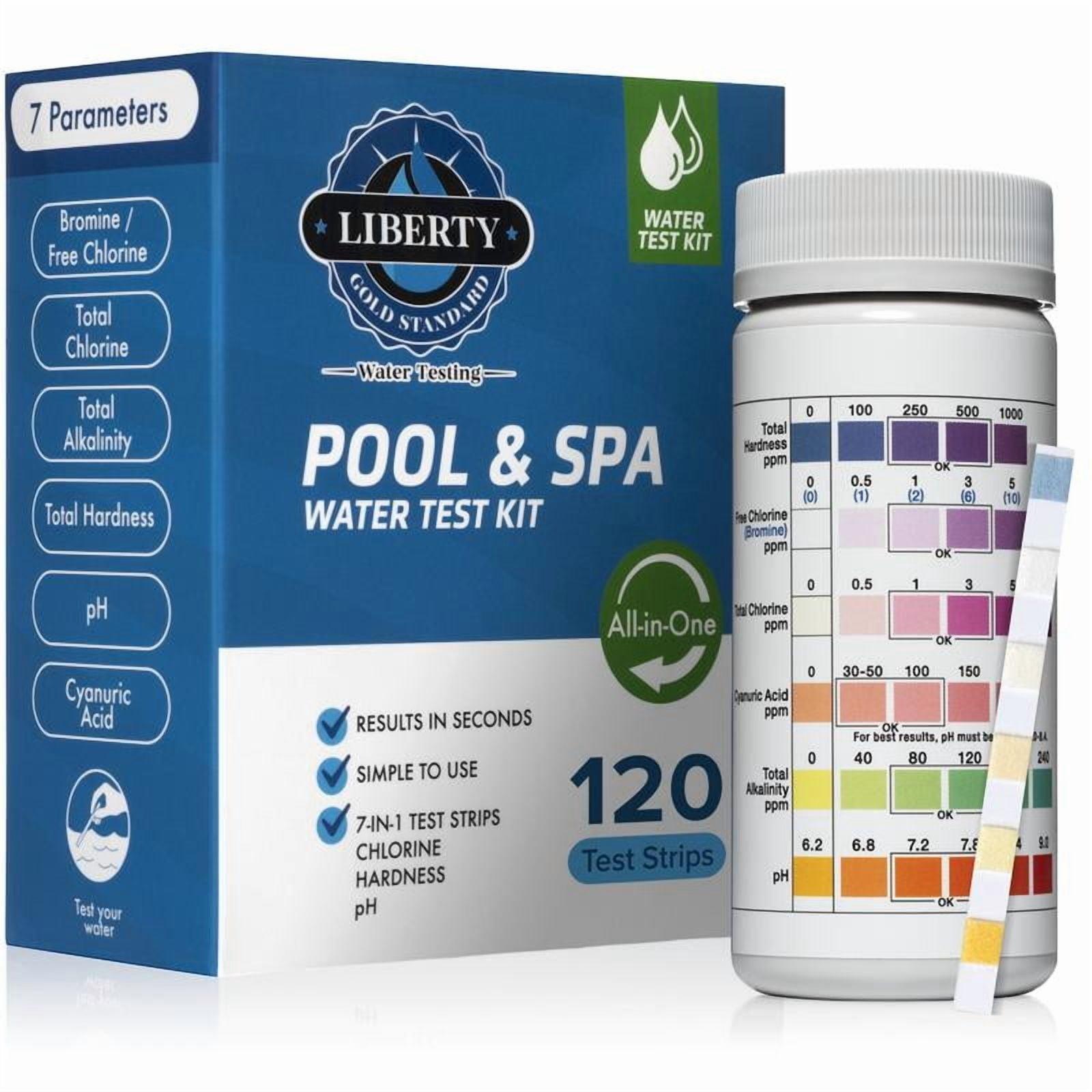 "121-Piece All-in-One Water Testing Kit for Outdoor Pools & Spas ...