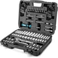 121-Piece Mechanics Tool Kits, Include SAE/Metric Sockets Set, 72-Tooth ...