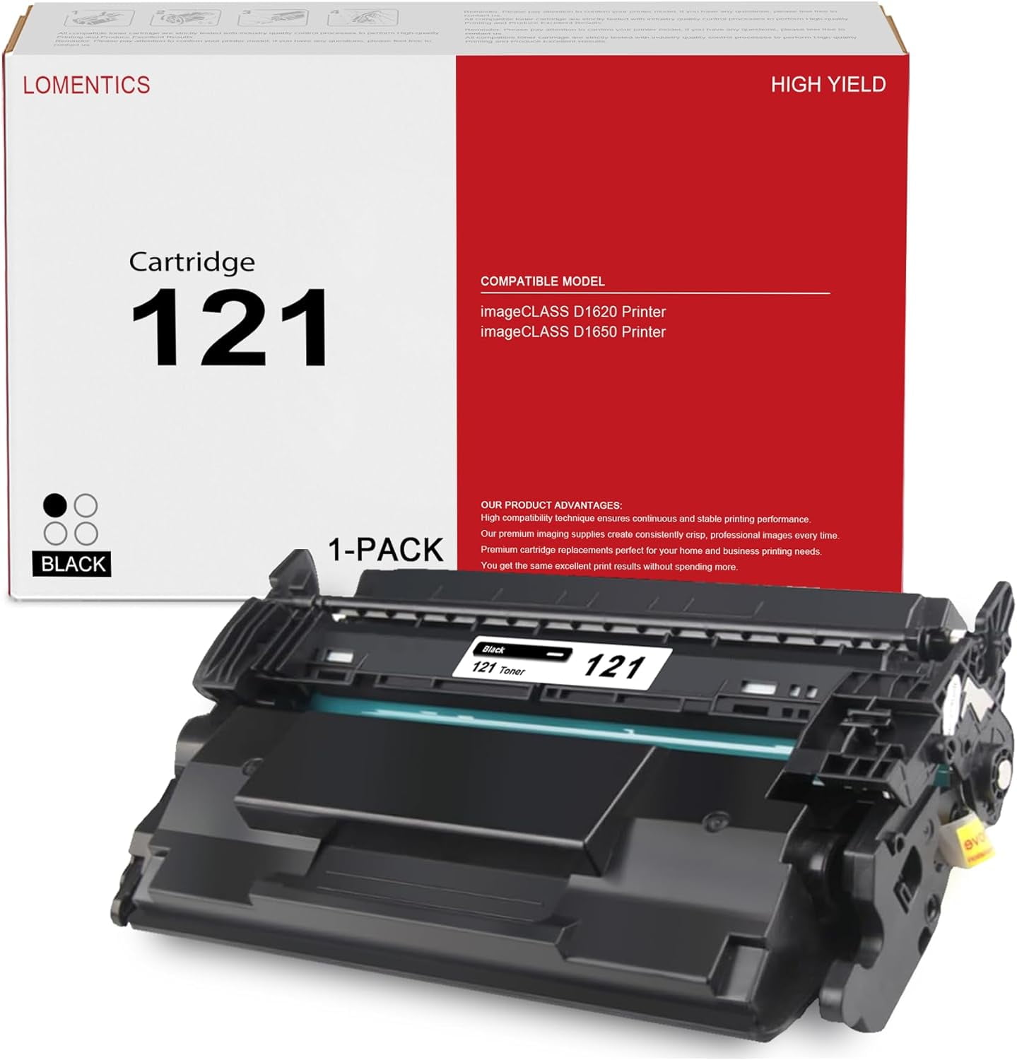 121 Toner Cartridge 1 Black 121 Toner Replacement for Canon 121 ...