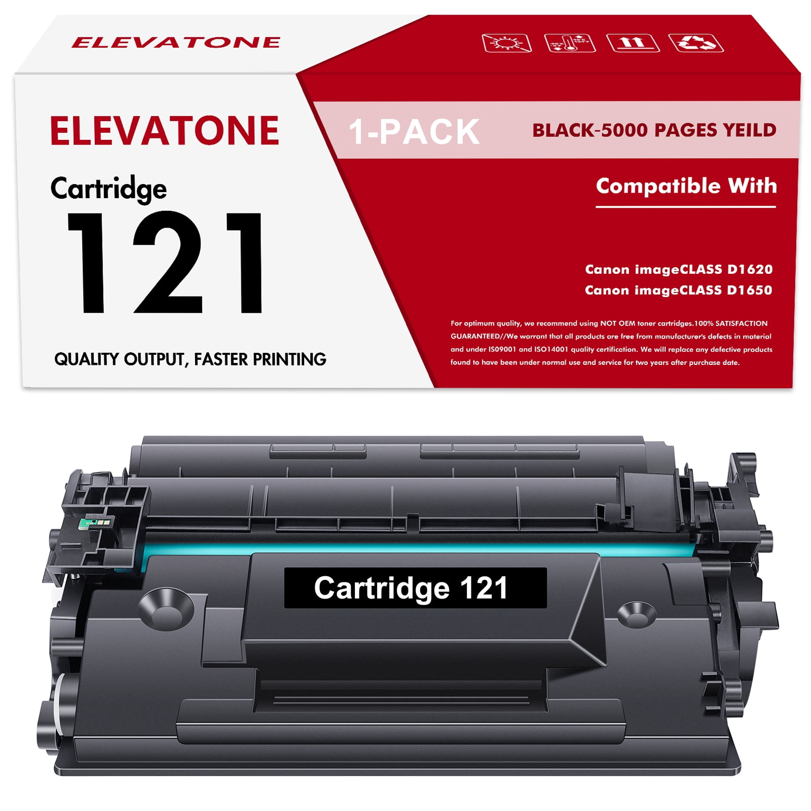 121 Toner Cartridge Compatible for Canon 121 CRG121 Black 3252C001 High ...