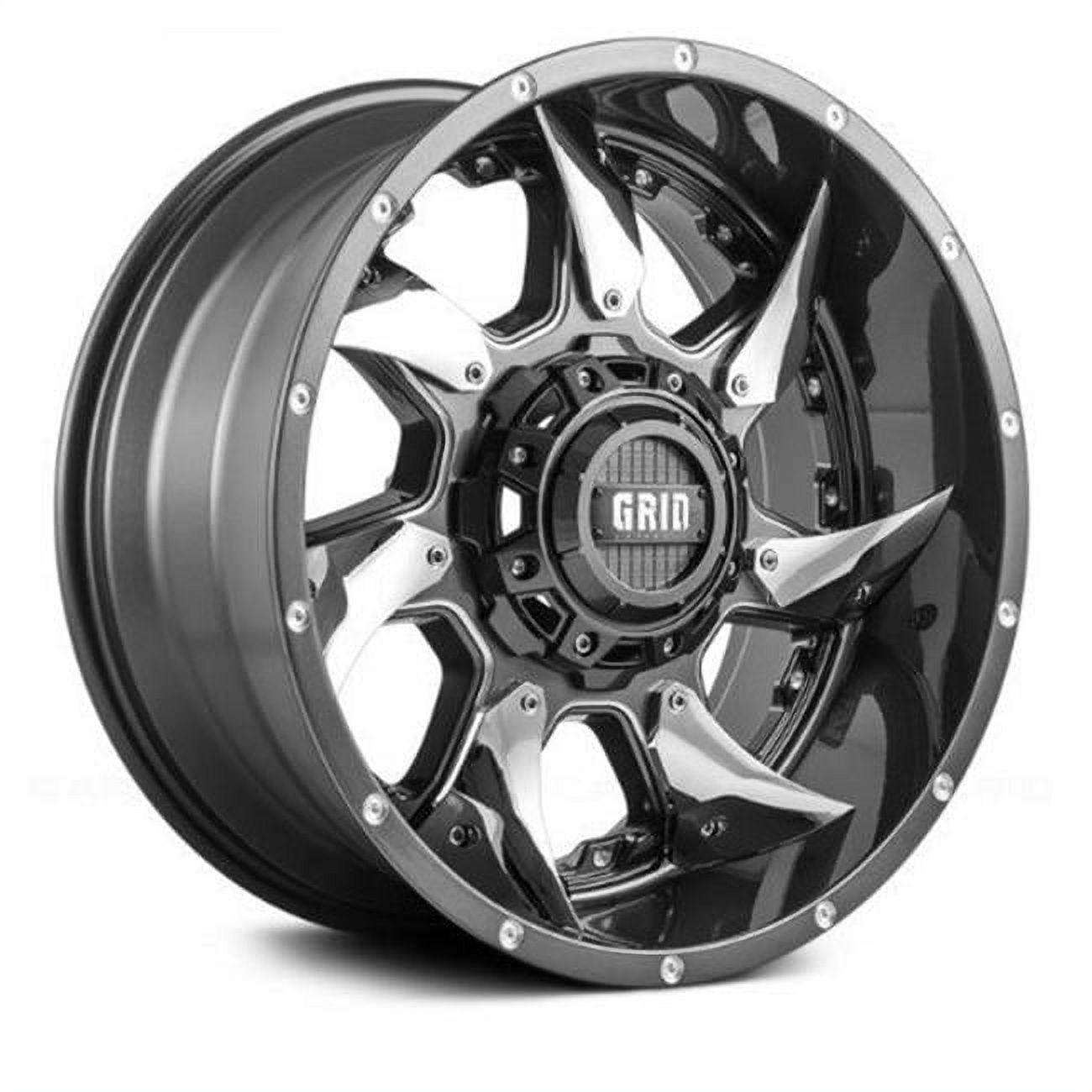 121237B18 20 x 10.0 in. 6 x 135-139.7 in. Bolt Pattern 12 Offset Wheel ...