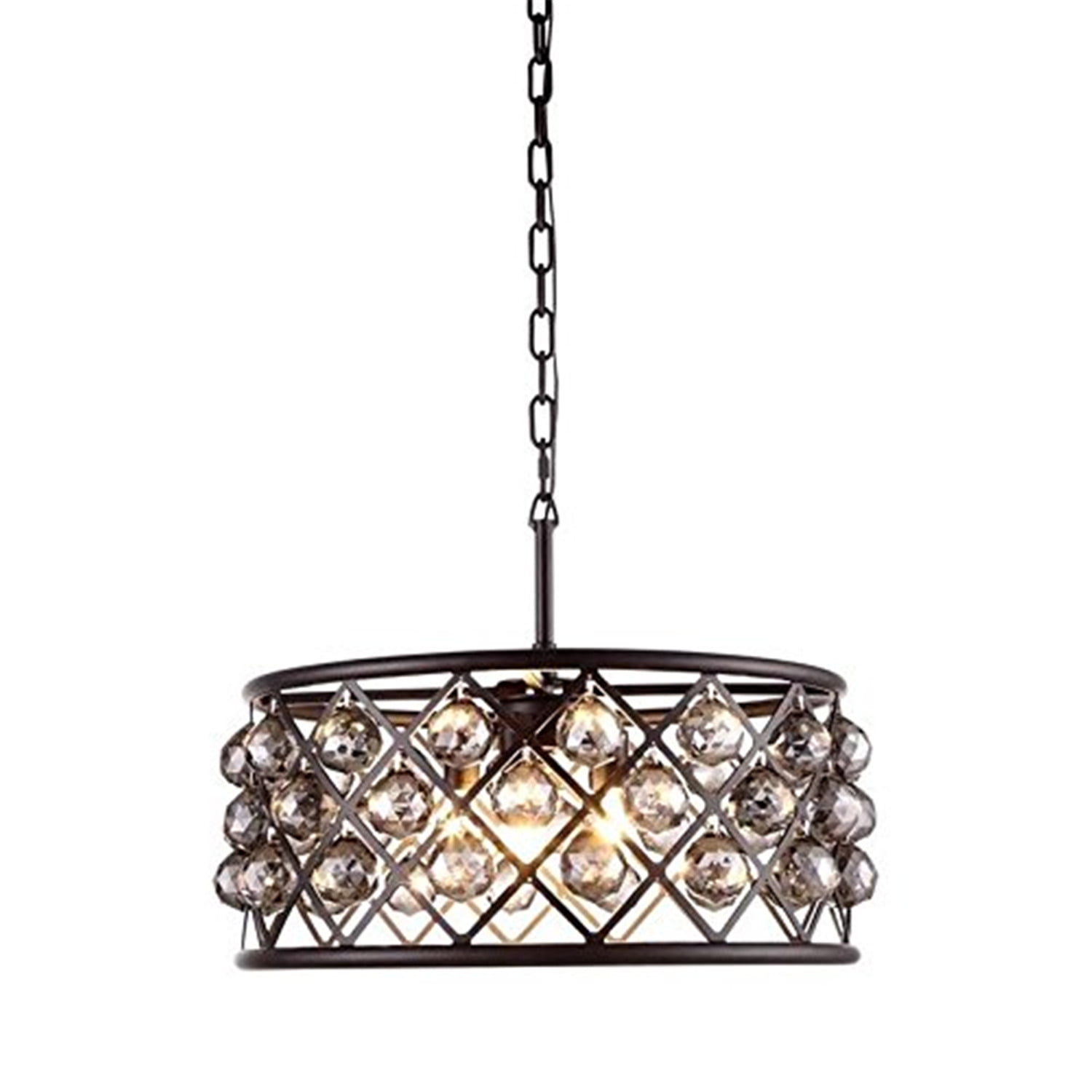 1214 Madison Collection Pendant Lamp D:20in H:9in Lt:5 Mocha Brown ...