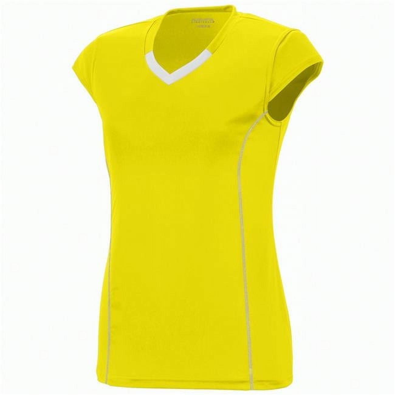 1218A-Power Yellow- White-L Ladies Blash Jersey, Power Yellow-White - Large - Walmart.com