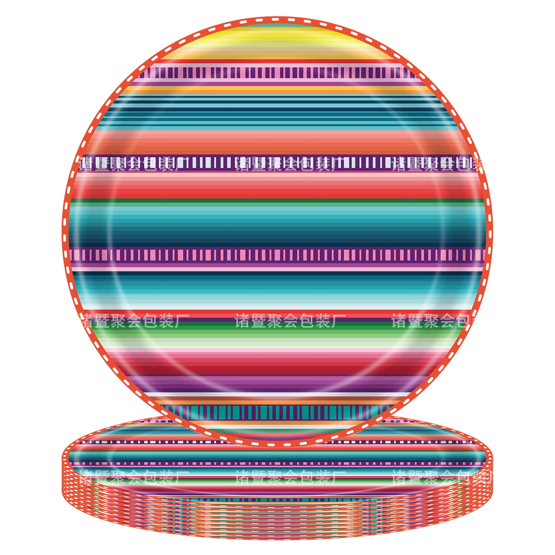 122/142 Pcs Mexican Fiesta Party Supplies Colorful Stripes Mexican ...