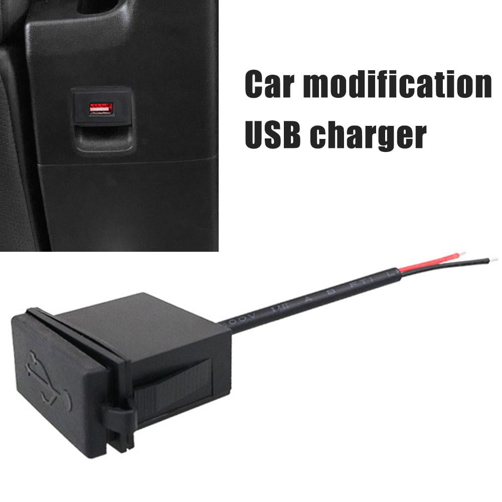 1224V Single USB Car Charger Socket 5V 24A Power Square Adapter Shapes ...