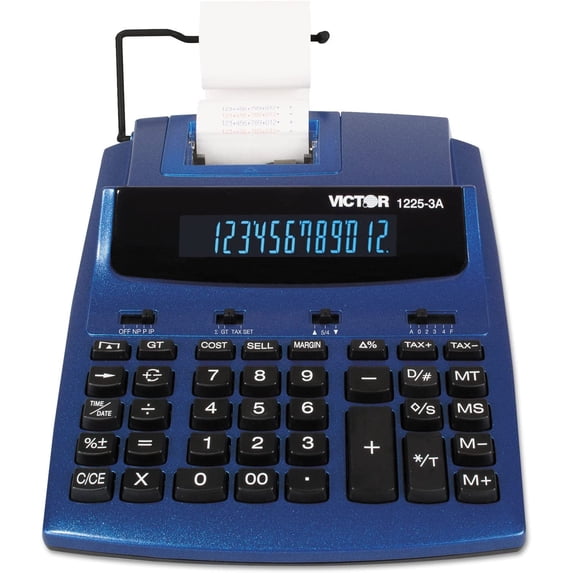 1225-3a Antimicrobial Two-Color Printing Calculator, Blue/red Print, 3 ...