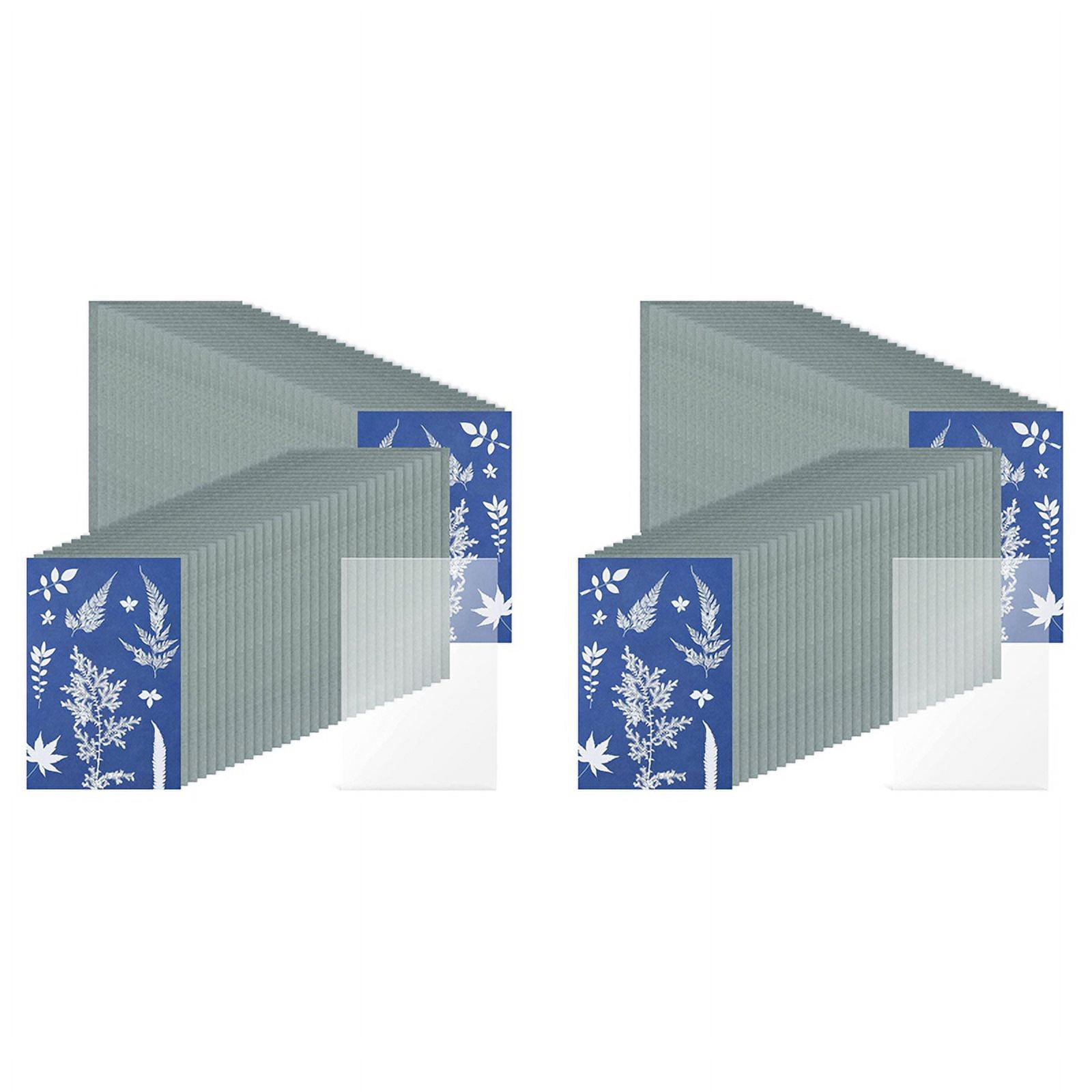 122Pcs Sun Print Paper Cyanotype Paper Kit,Solar Drawing Paper ...